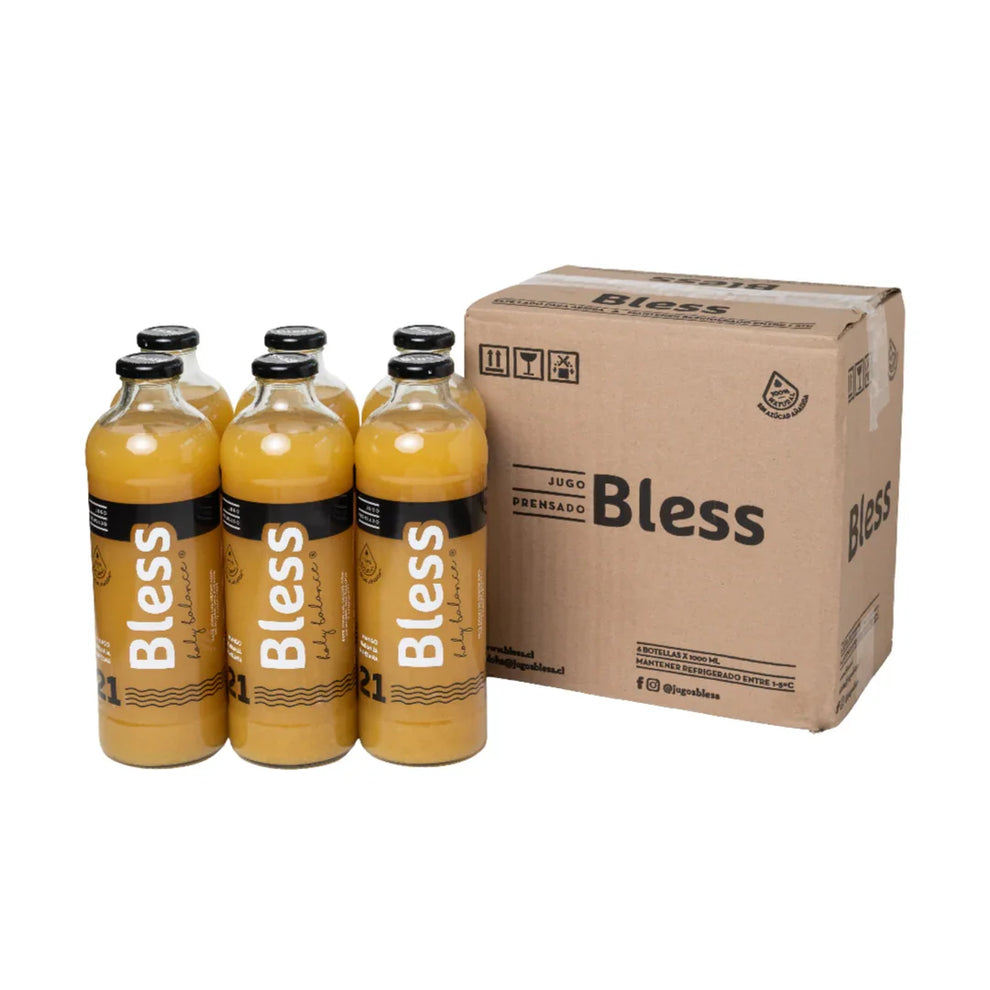 Caja Jugo 21 Mango, naranja y manzana - Litro – Jugos Bless